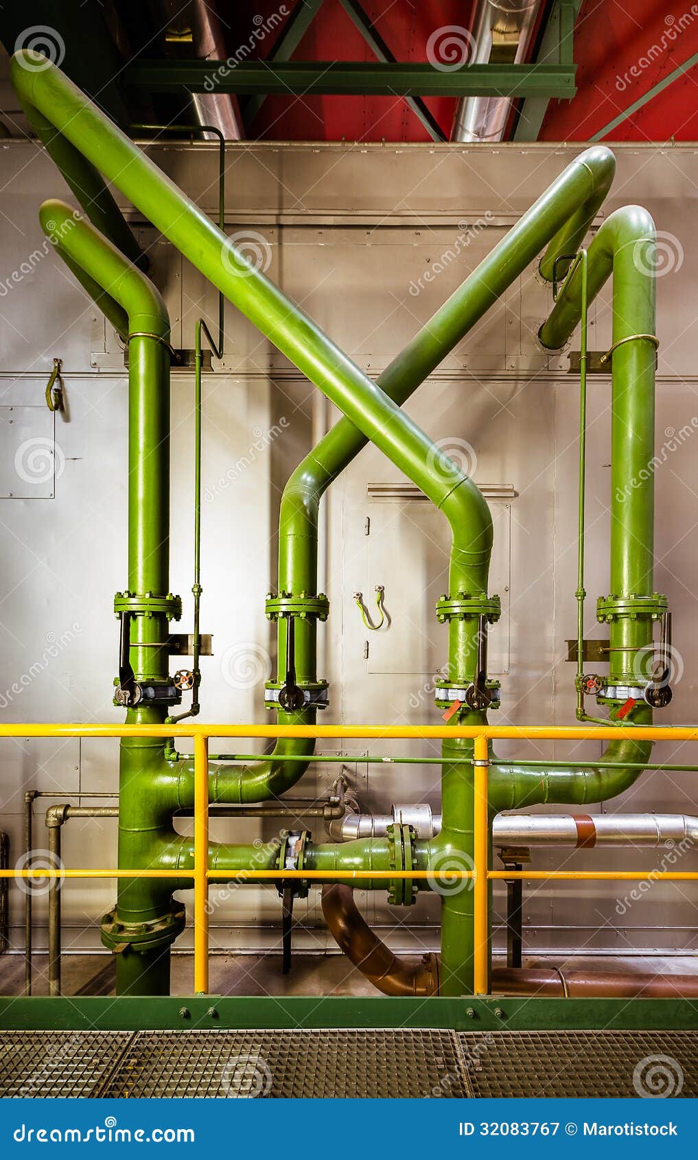 Metal pipeline stock image. Image of pipeline, green - 32083767