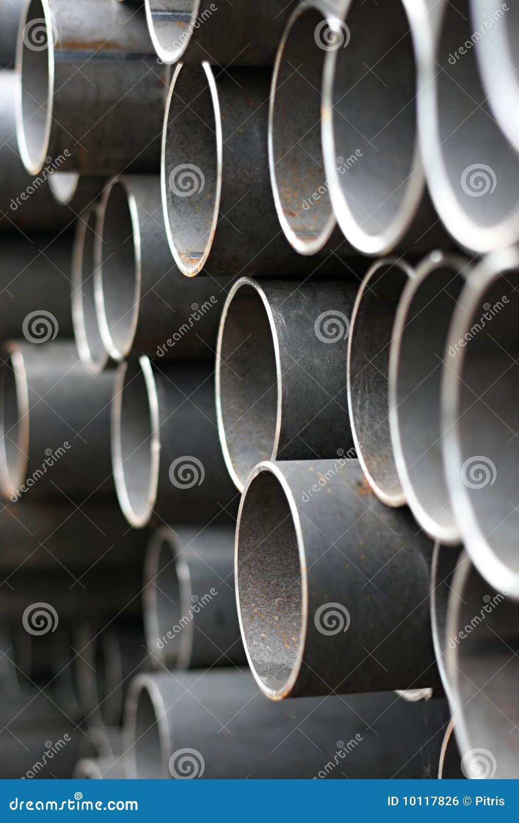 Metal pipes stock photo. Image of round, industrial, heavy - 10117826