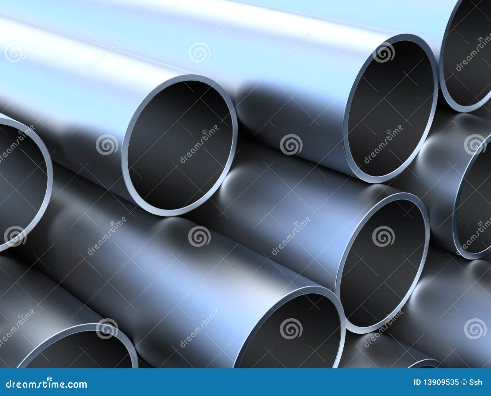 Metal pipes stock illustration. Illustration of table - 13909535