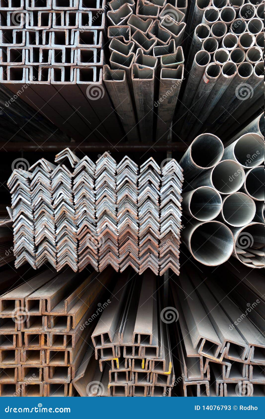 Metal Pipes and Angle Iron Stack Stock Image - Image of joist ...
