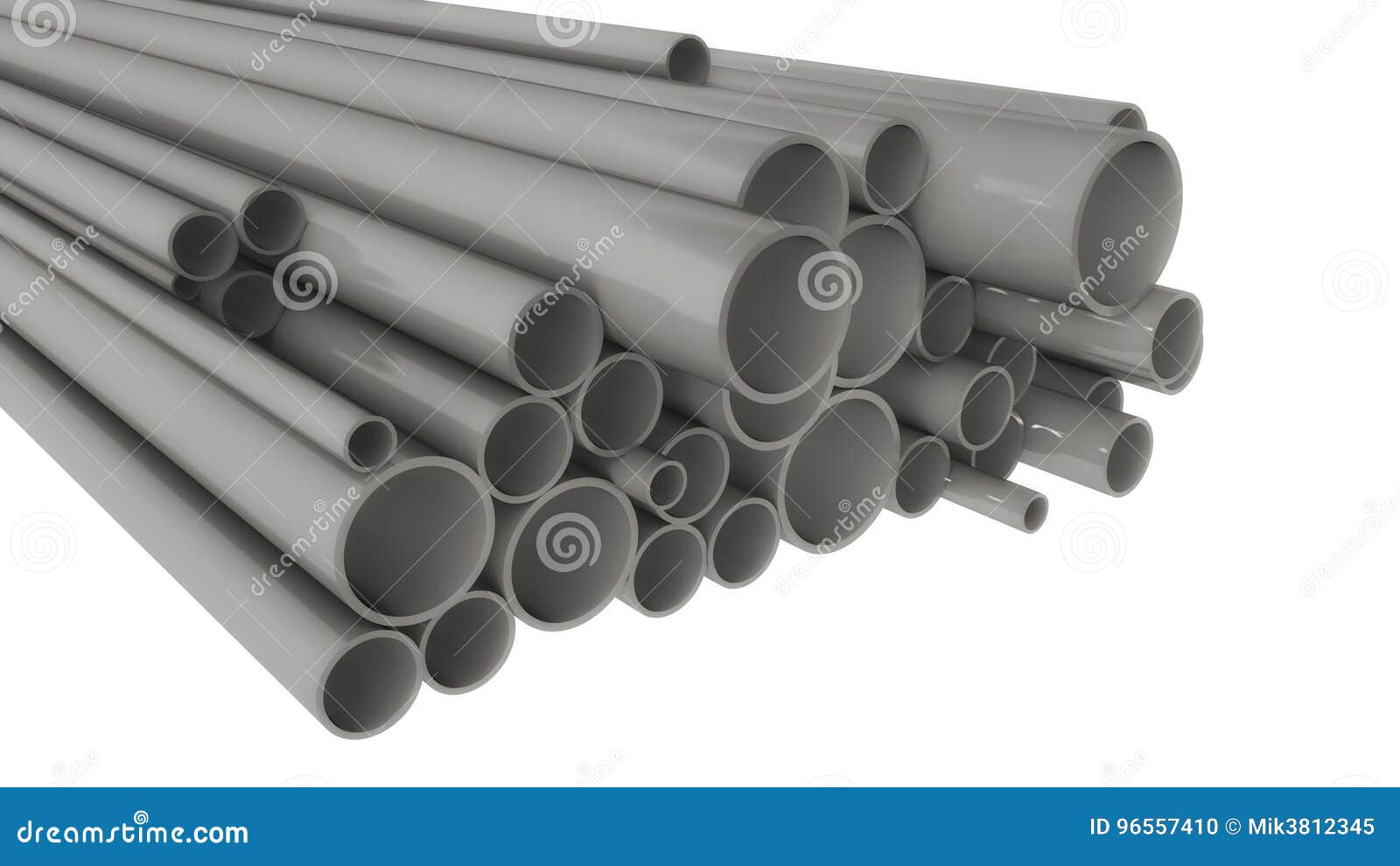 Metal Pipes of Different Shapes and Sizes Stock Illustration ...