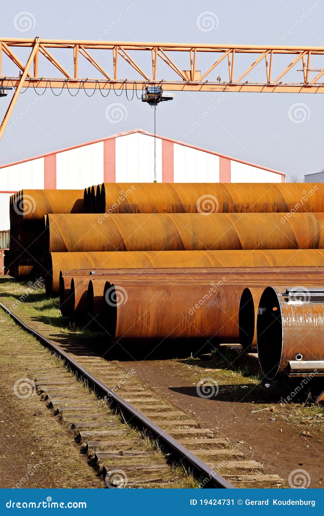 Metal pipes factory stock image. Image of pipeline, construction - 19424731
