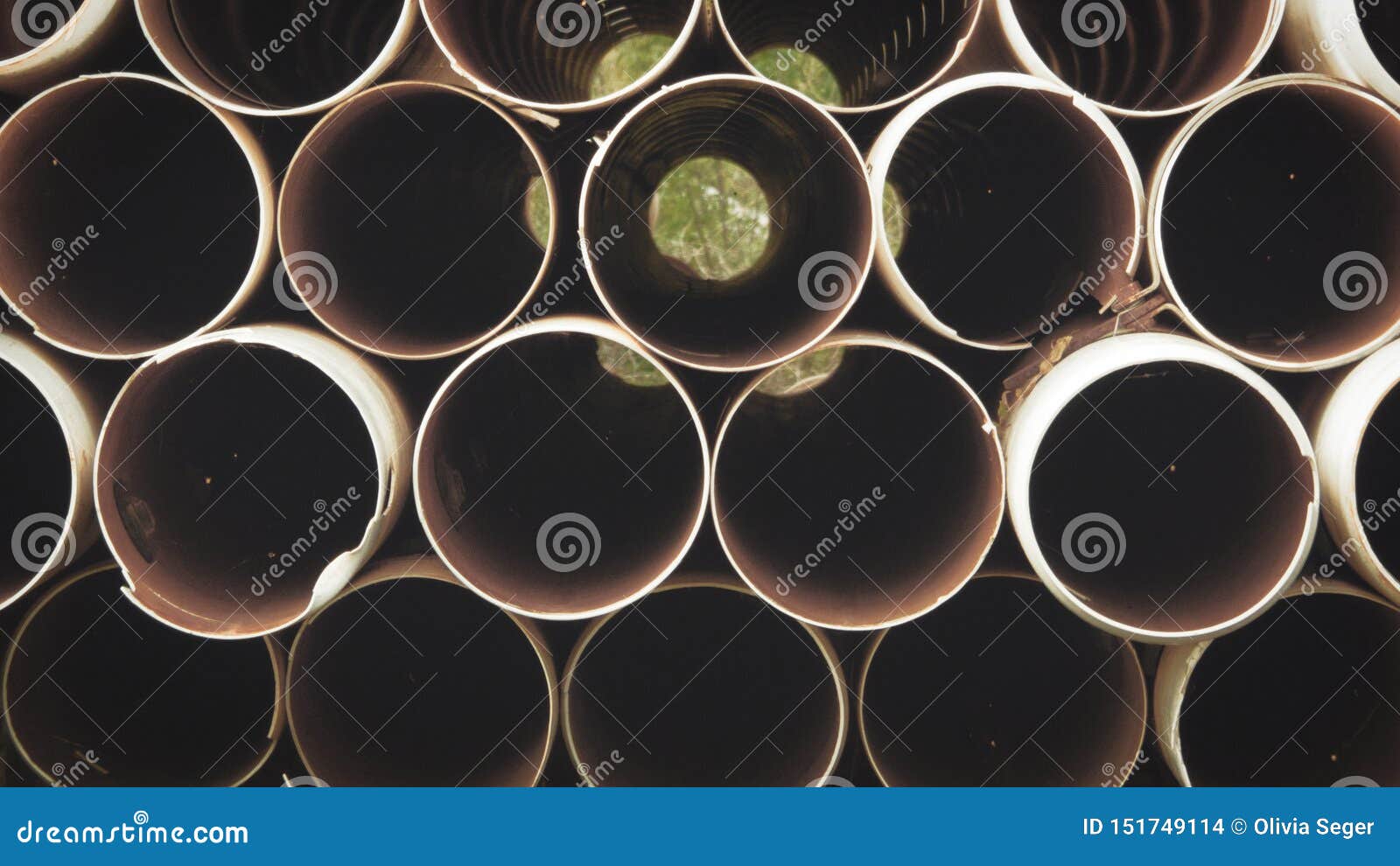 Metal Pipes Forming a Pattern of Circles Stock Photo - Image of texture ...