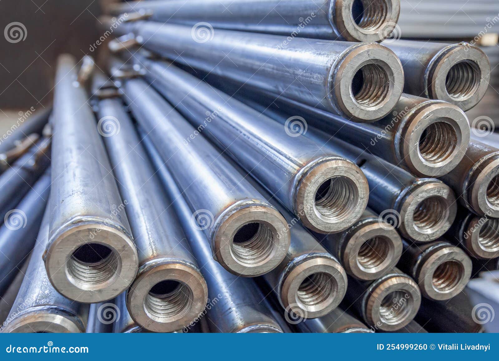 Metal pipes for formwork stock photo. Image of panel - 254999260