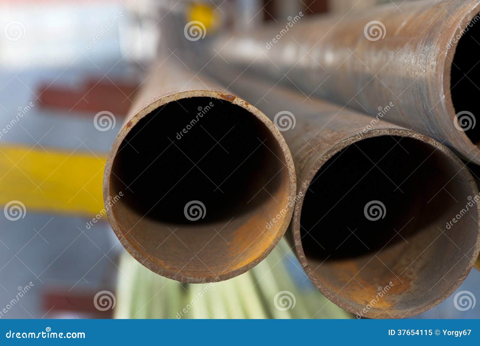 Metal Pipes stock image. Image of construction, damage - 37654115