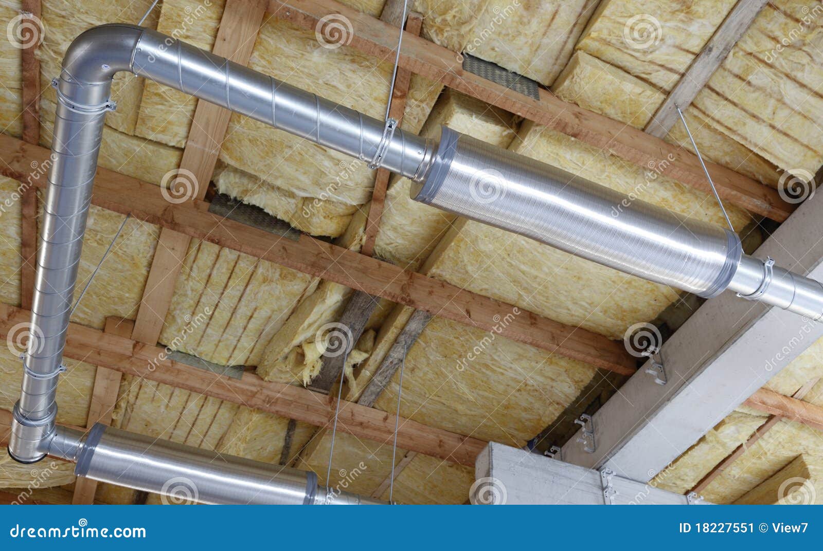 Metal Pipes in New Building Stock Image - Image of pipes, architecture ...