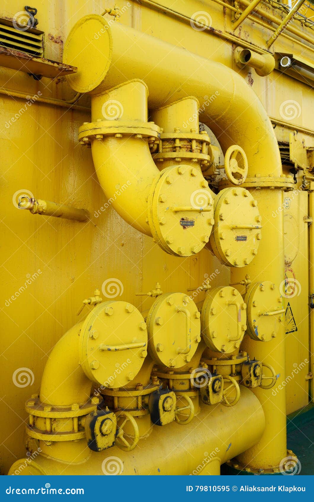 Metal pipes on the ship. stock image. Image of tube, coupling - 79810595