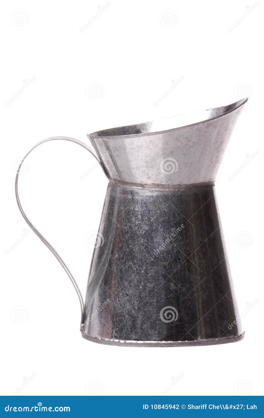 Metal Pitcher Isolated stock photo. Image of decanter - 10845942