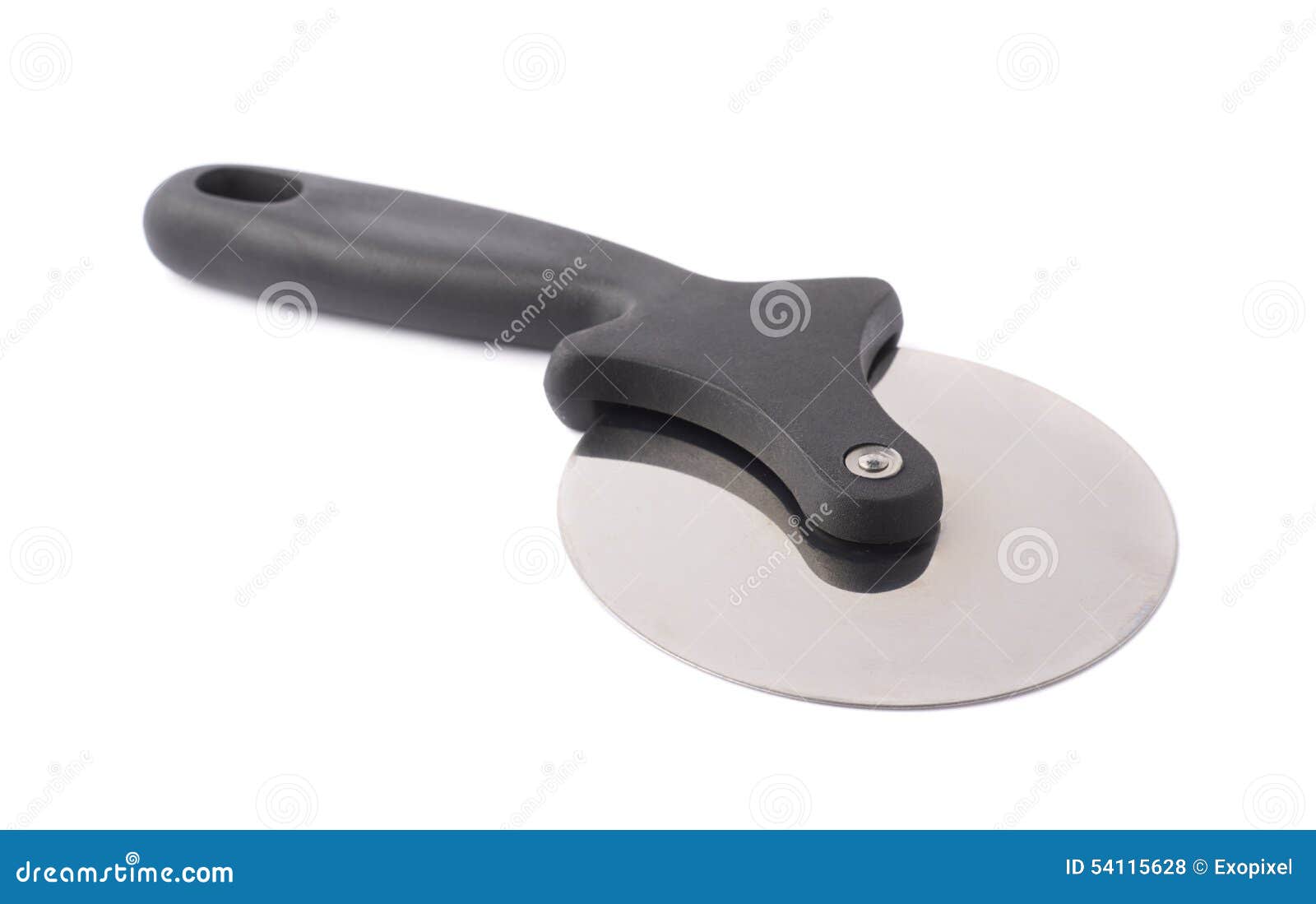 Metal Pizza Cutter Wheel Isolated Stock Photo - Image of object ...