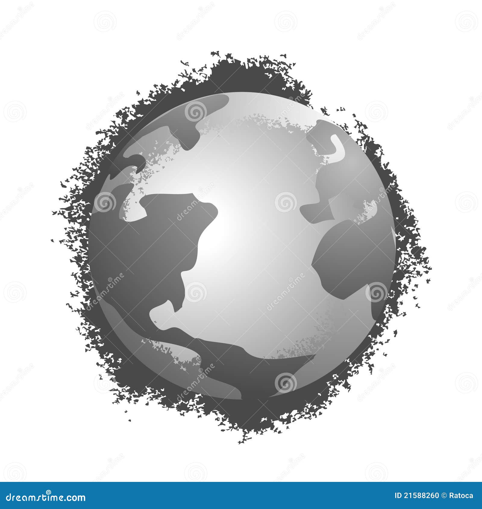 Metal planet stock vector. Illustration of modernity - 21588260