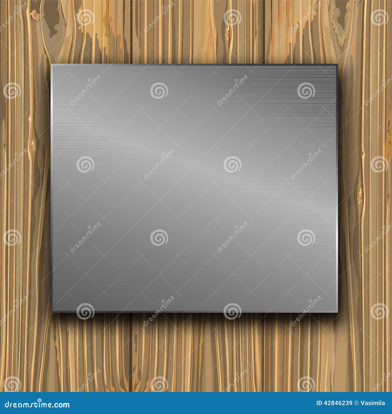 Metal on a planks stock vector. Illustration of frame - 42846239