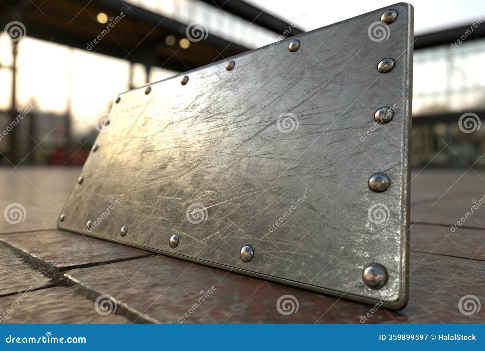 Metal Plaque with Rivets â€ 3D Illustration Stock Illustration ...