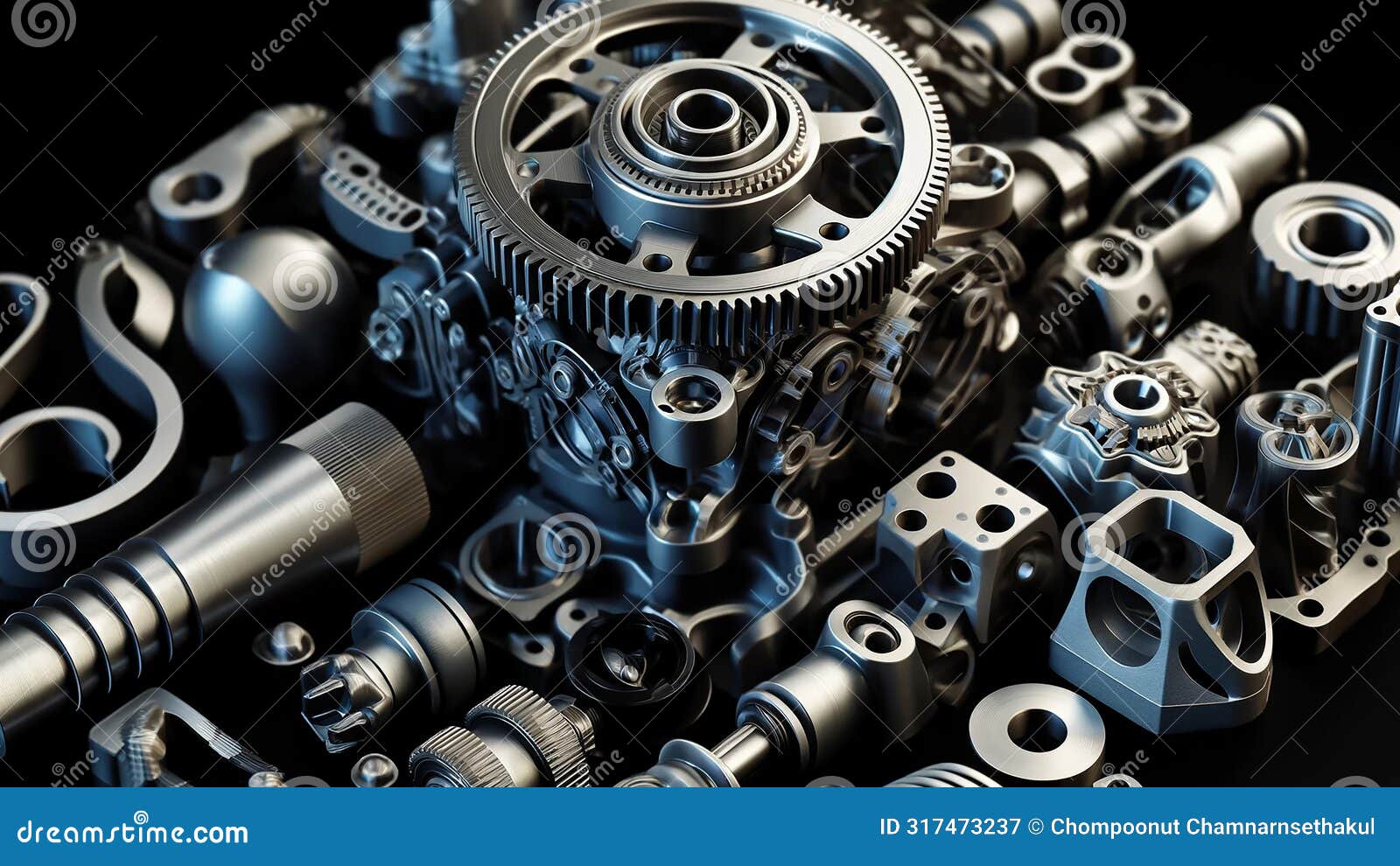 Metal and Plastic Parts Designed for Mechanical Engineering Stock ...