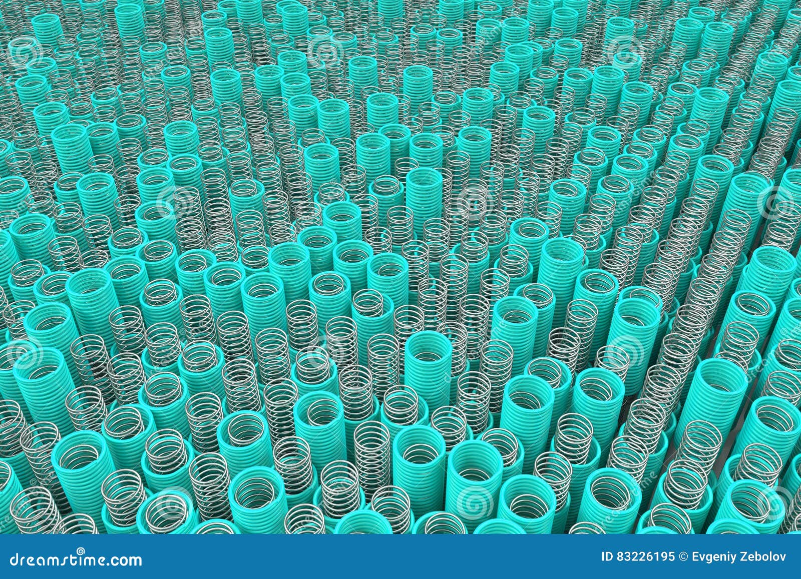 Metal and Plastic Springs and Coils Stock Illustration - Illustration ...