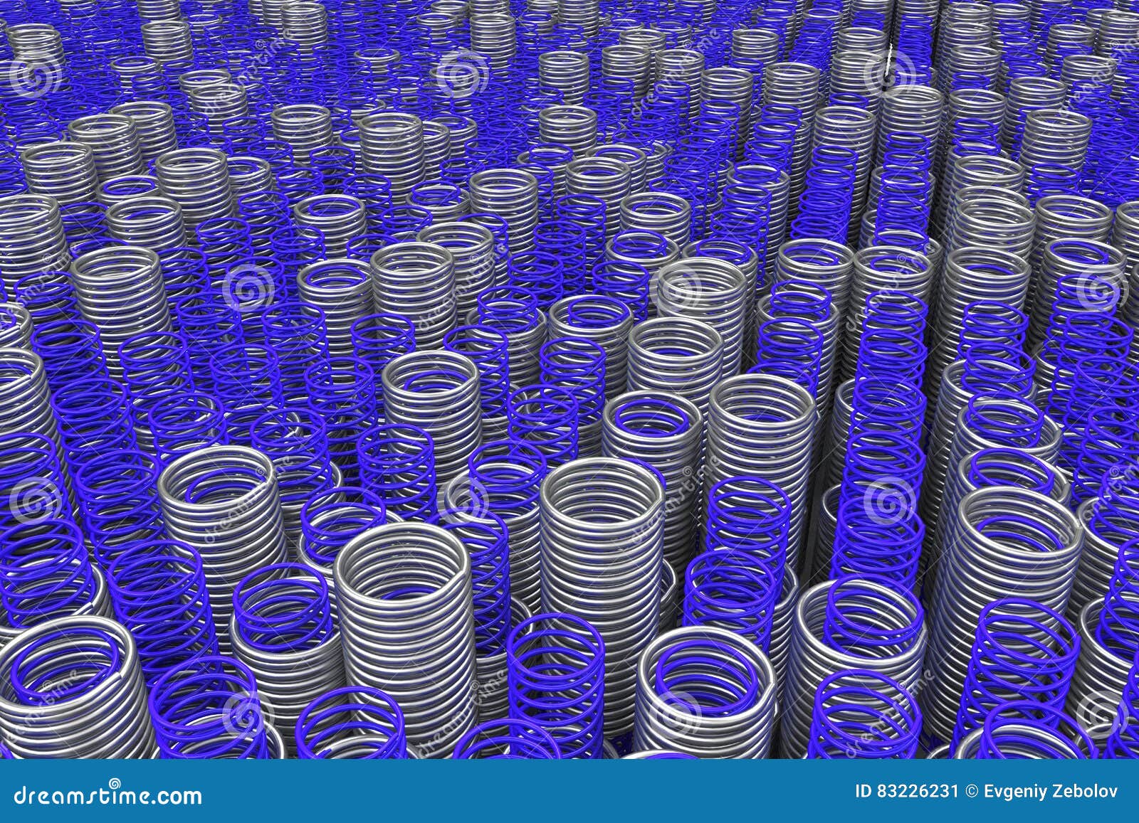 Metal and Plastic Springs and Coils Stock Illustration - Illustration ...