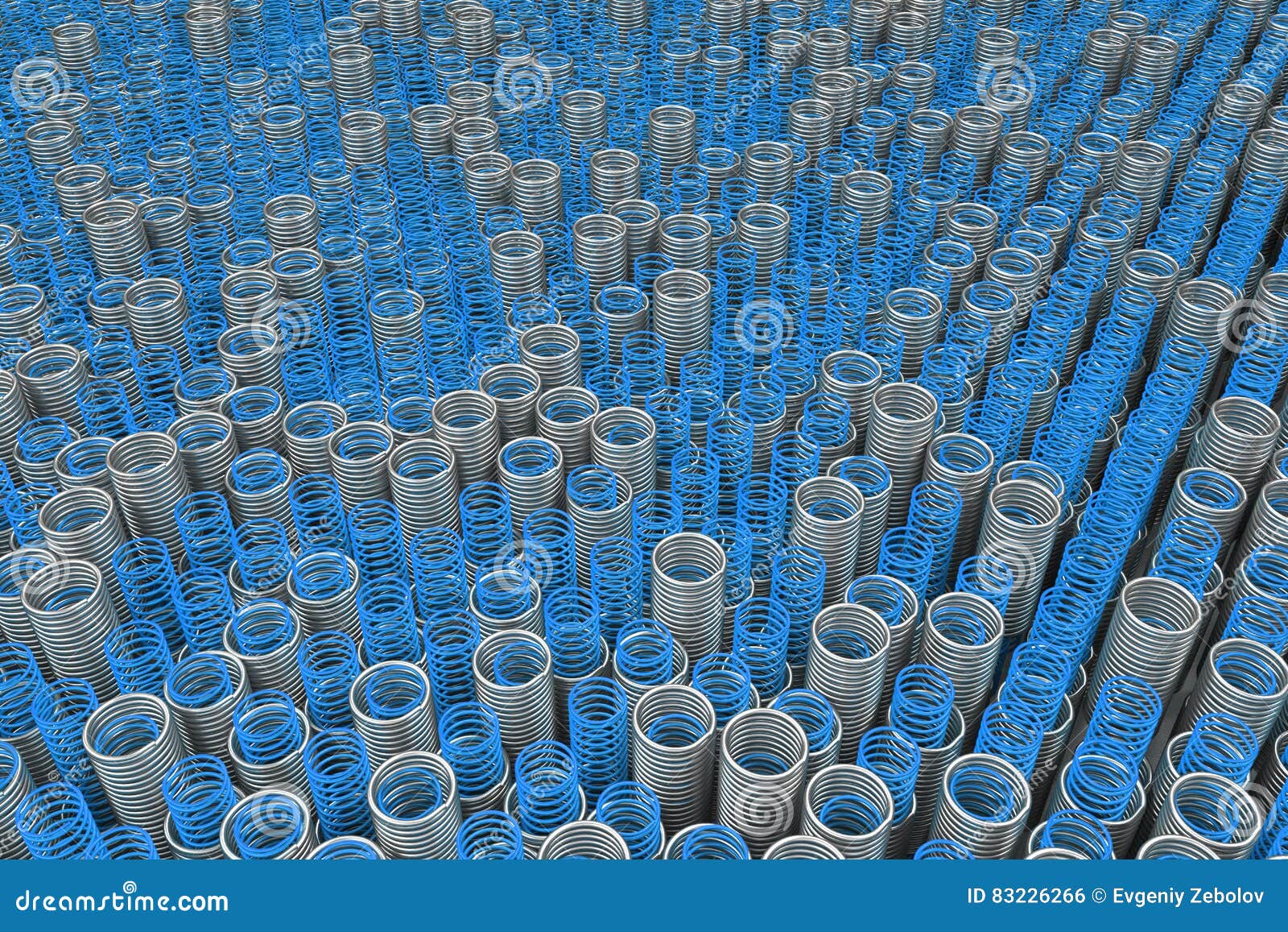 Metal and Plastic Springs and Coils Stock Illustration - Illustration ...