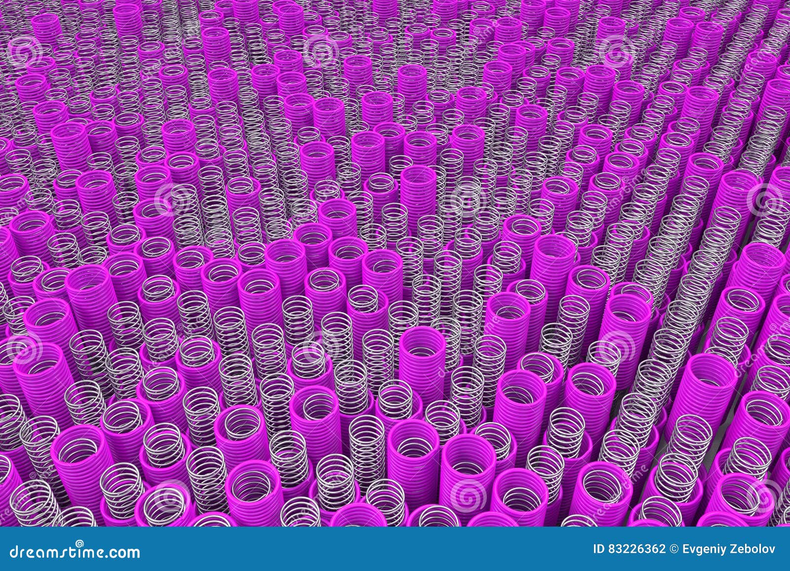 Metal and Plastic Springs and Coils Stock Illustration - Illustration ...