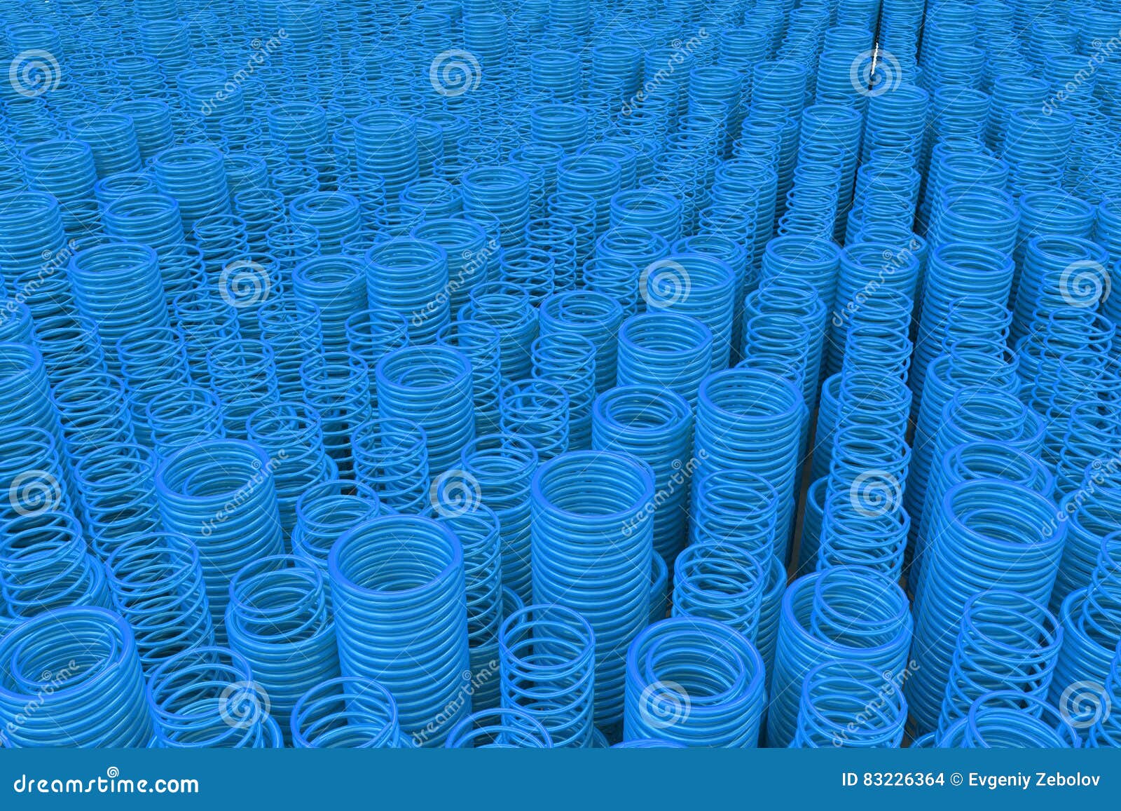 Metal and Plastic Springs and Coils Stock Illustration - Illustration ...