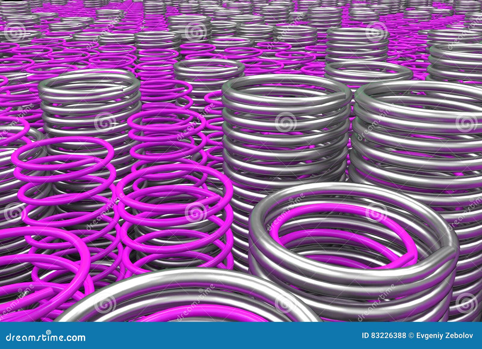 Metal and Plastic Springs and Coils Stock Illustration - Illustration ...
