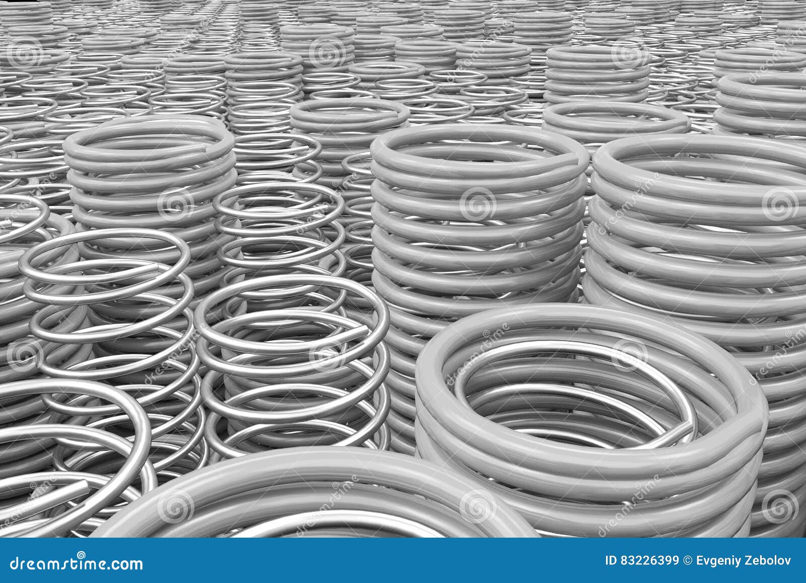 Metal and Plastic Springs and Coils Stock Illustration - Illustration ...