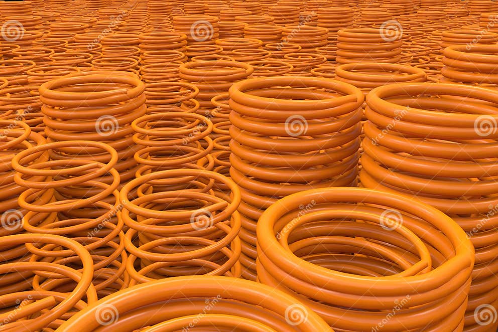 Metal and Plastic Springs and Coils Stock Illustration - Illustration ...
