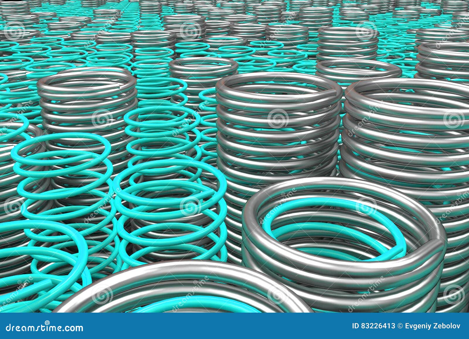 Metal and Plastic Springs and Coils Stock Illustration - Illustration ...