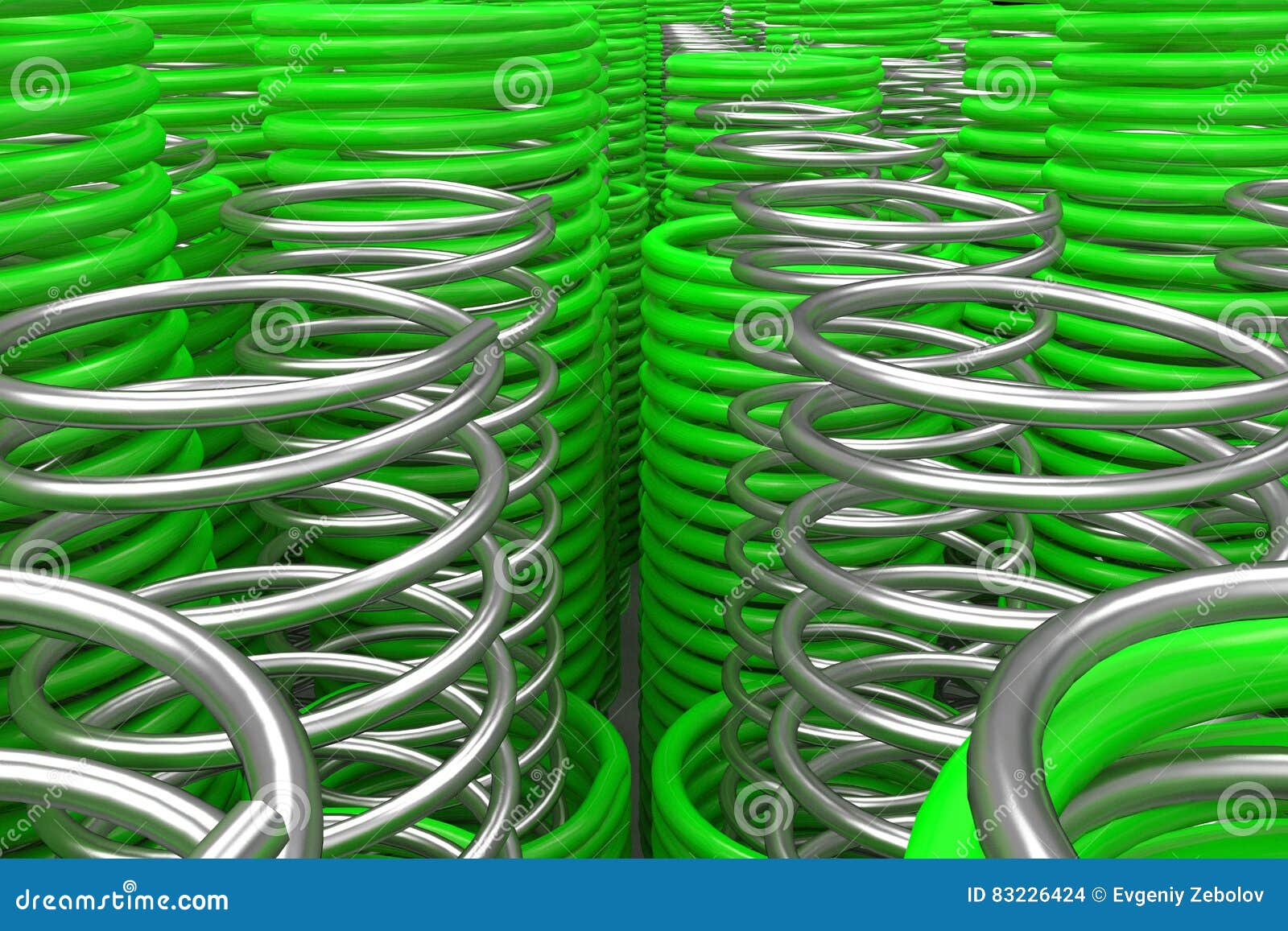 Metal and Plastic Springs and Coils Stock Illustration - Illustration ...