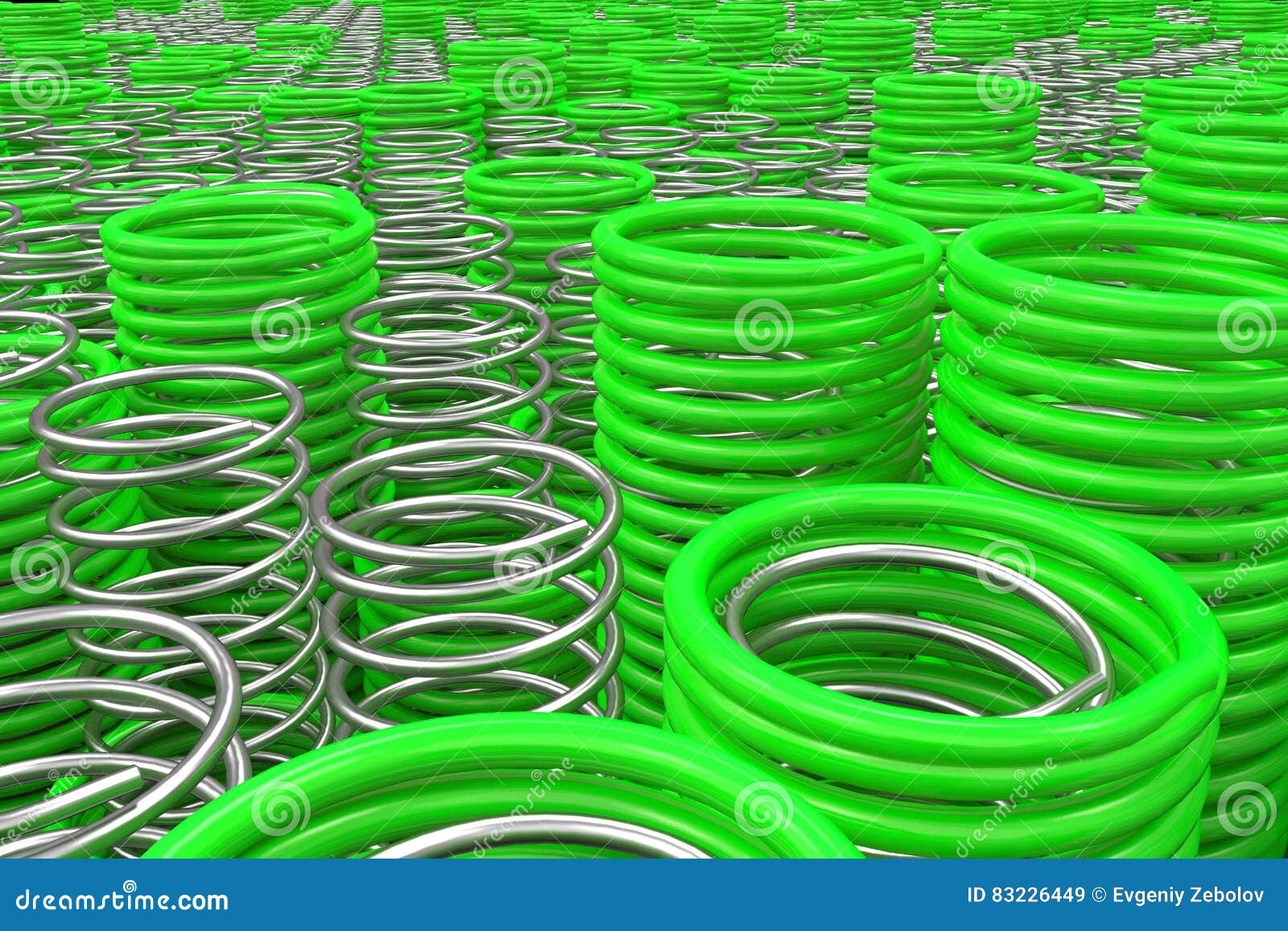 Metal and Plastic Springs and Coils Stock Illustration - Illustration ...