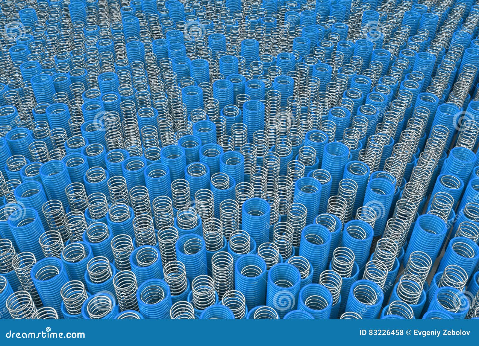 Metal and Plastic Springs and Coils Stock Illustration - Illustration ...