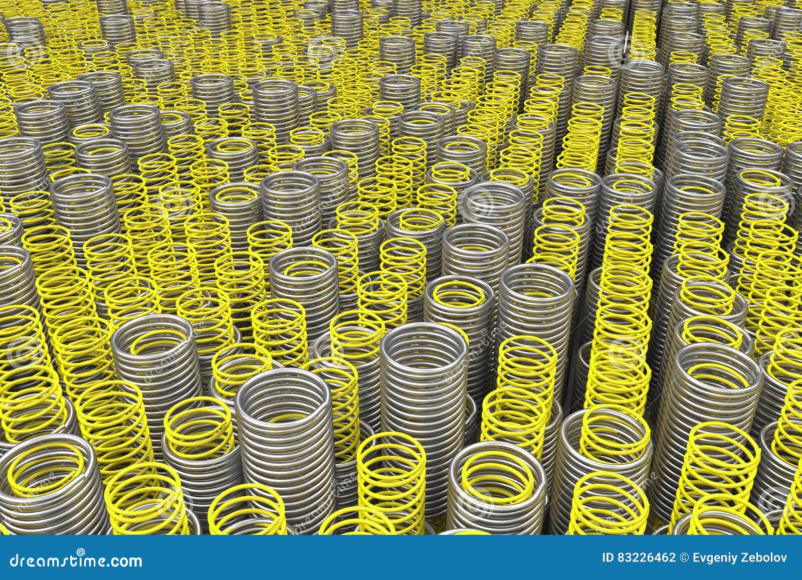 Metal and Plastic Springs and Coils Stock Illustration - Illustration ...