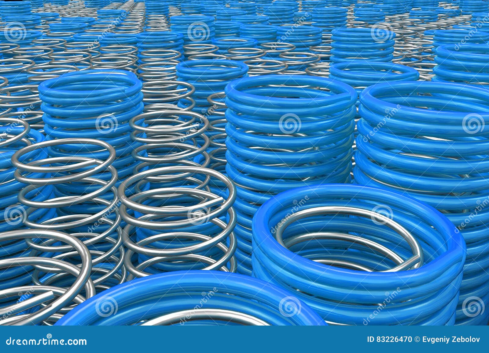 Metal and Plastic Springs and Coils Stock Illustration - Illustration ...
