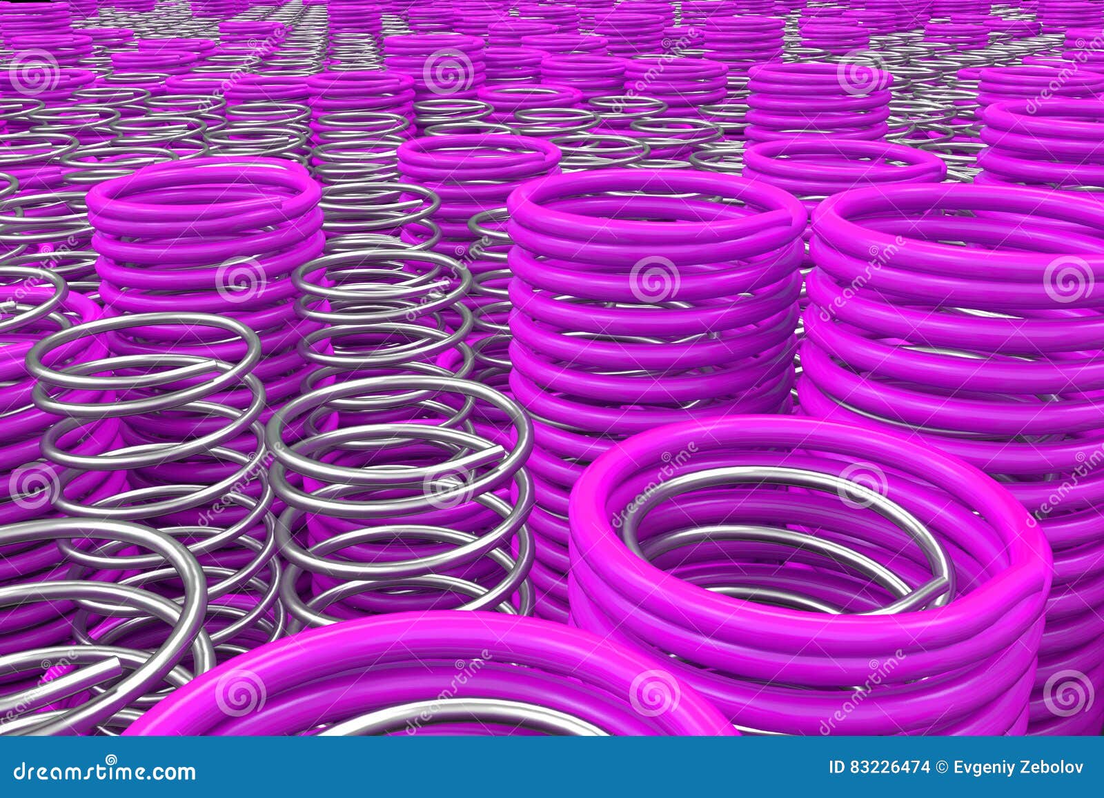Metal and Plastic Springs and Coils Stock Illustration - Illustration ...