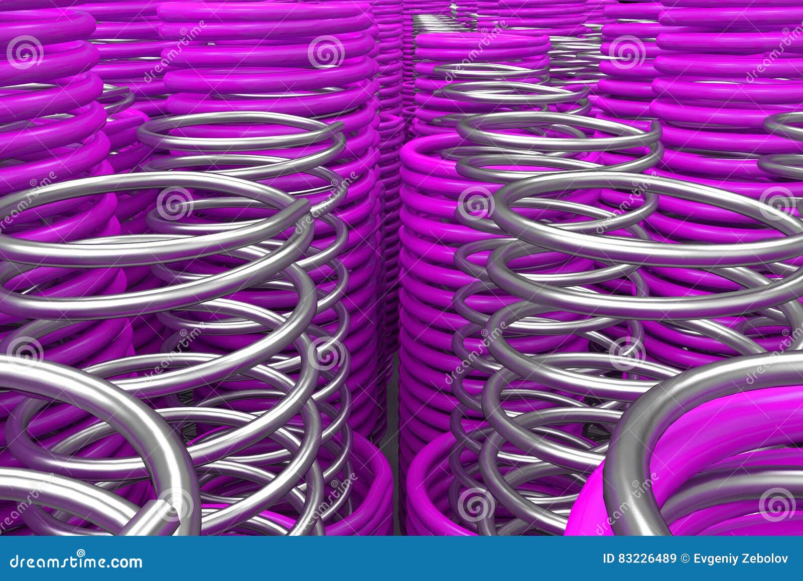 Metal and Plastic Springs and Coils Stock Illustration - Illustration ...