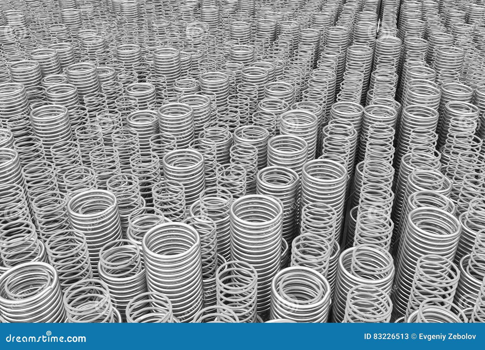 Metal and Plastic Springs and Coils Stock Illustration - Illustration ...