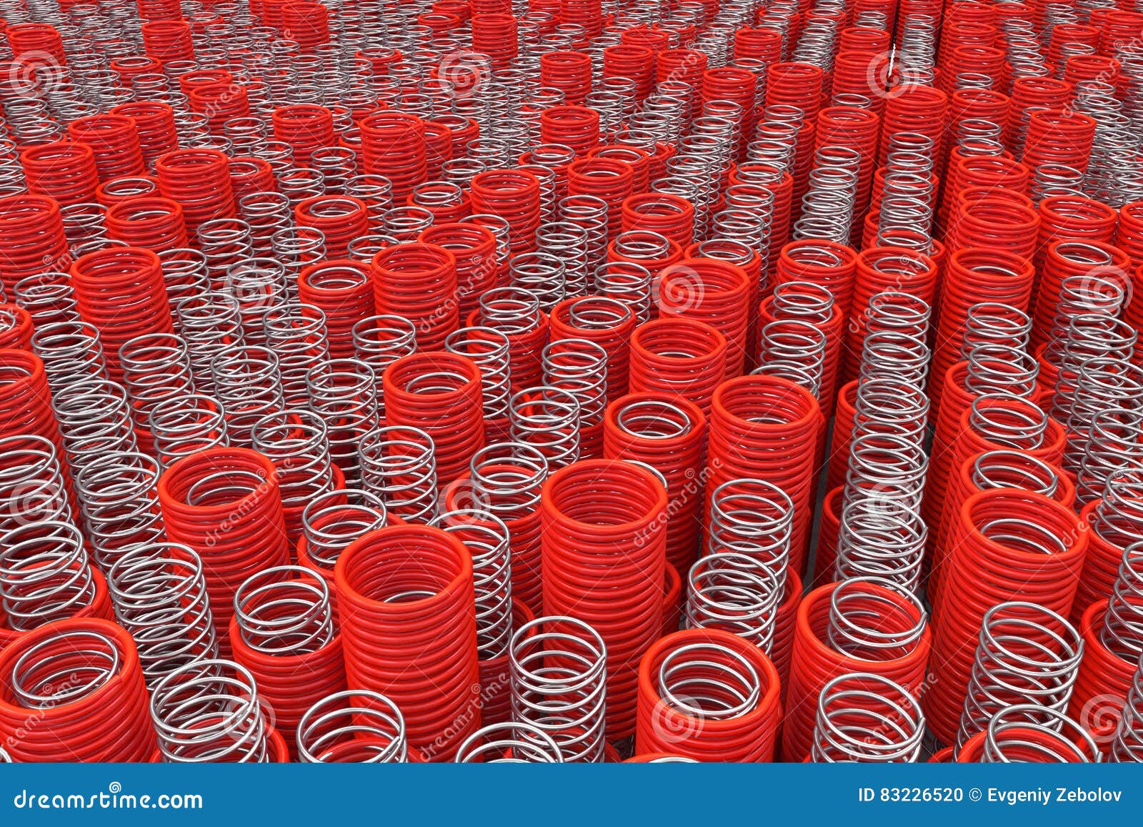 Metal and Plastic Springs and Coils Stock Illustration - Illustration ...