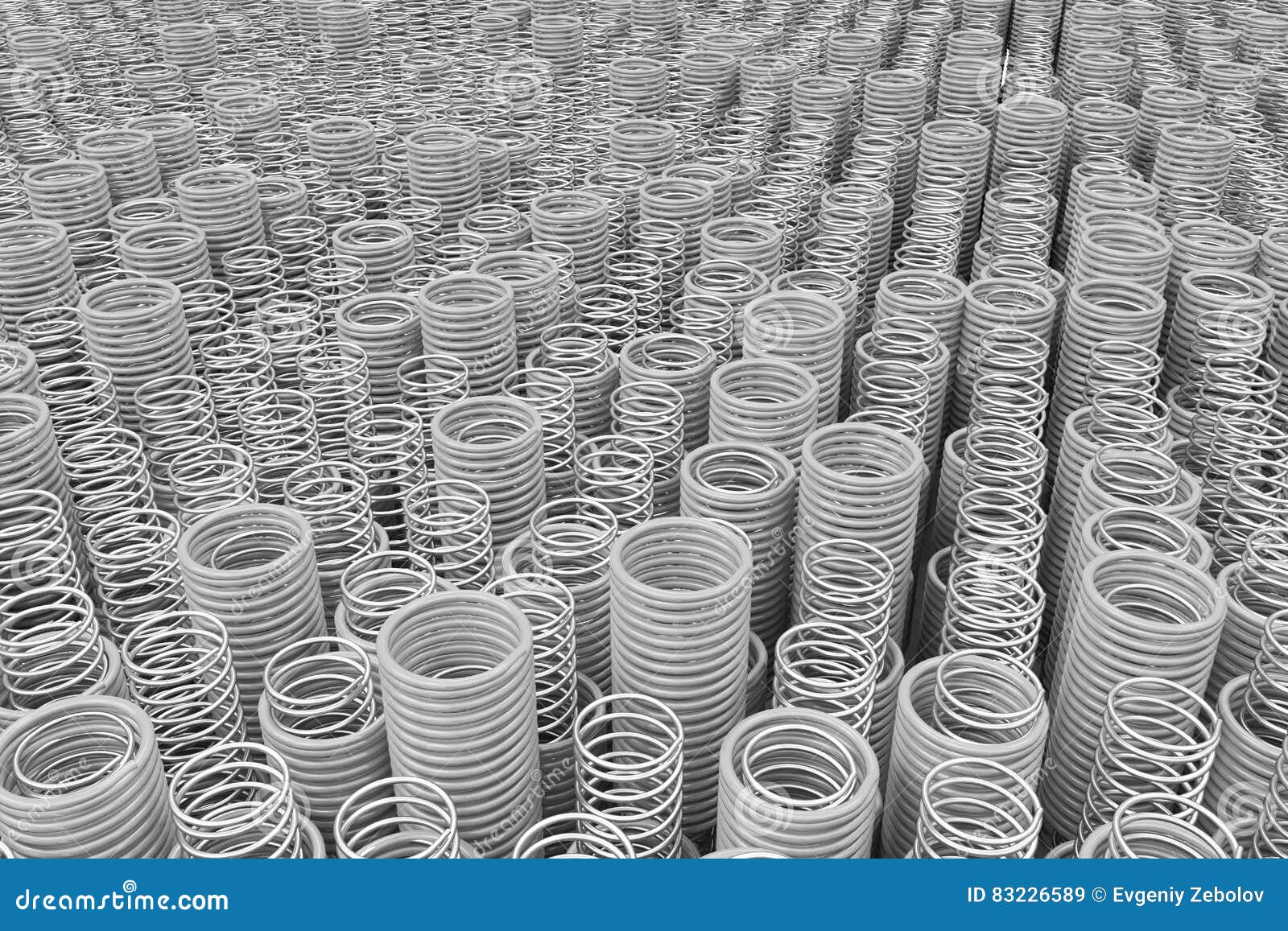 Metal and Plastic Springs and Coils Stock Illustration - Illustration ...