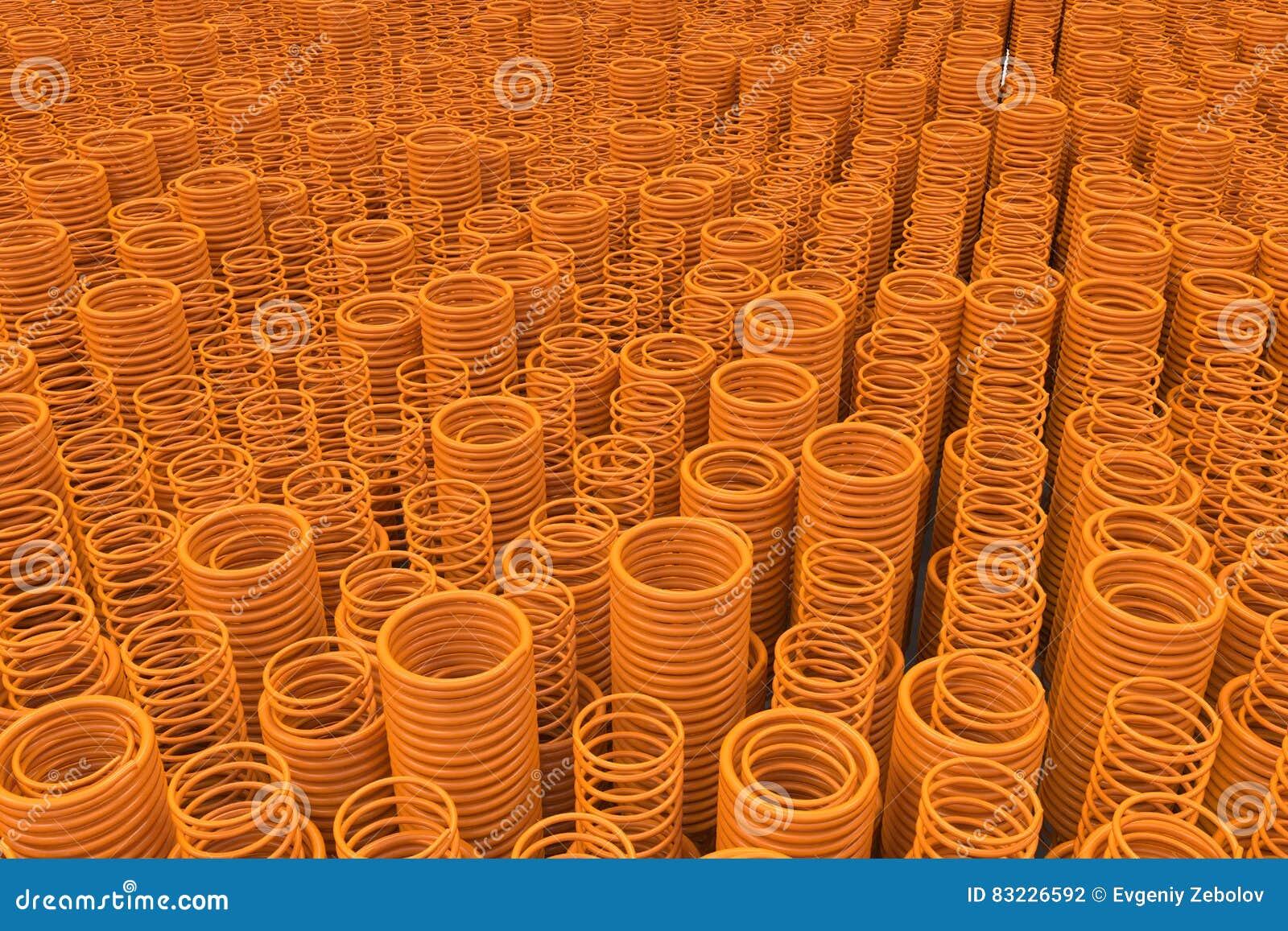 Metal and Plastic Springs and Coils Stock Illustration - Illustration ...