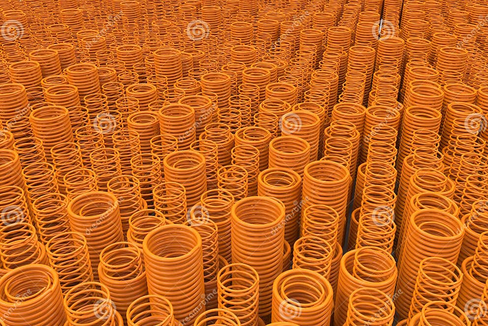 Metal and Plastic Springs and Coils Stock Illustration - Illustration ...