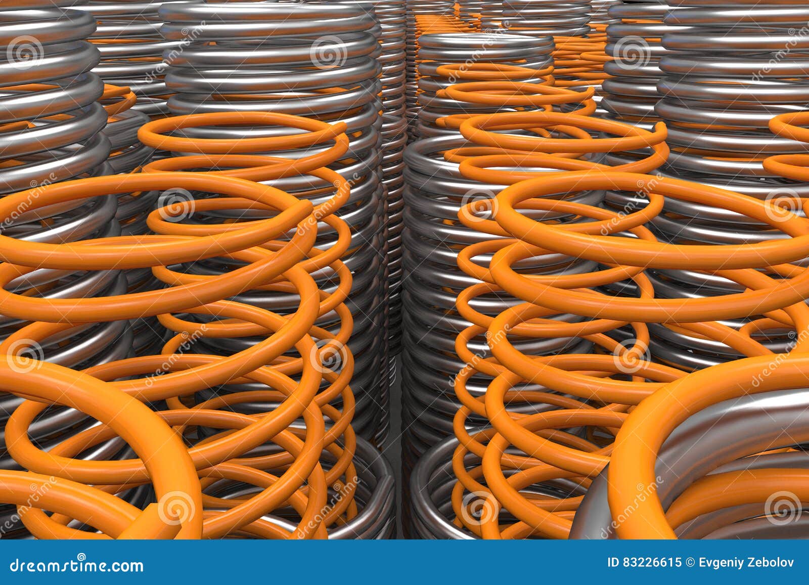 Metal and Plastic Springs and Coils Stock Illustration - Illustration ...