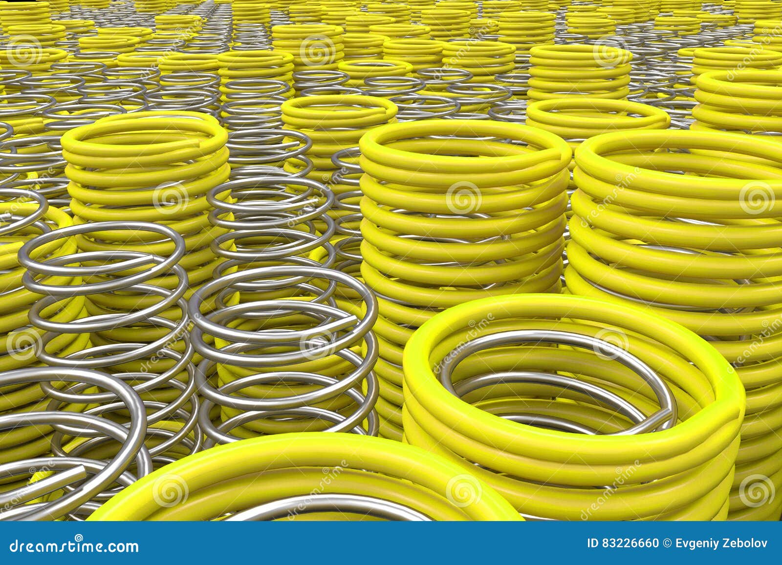 Metal and Plastic Springs and Coils Stock Illustration - Illustration ...