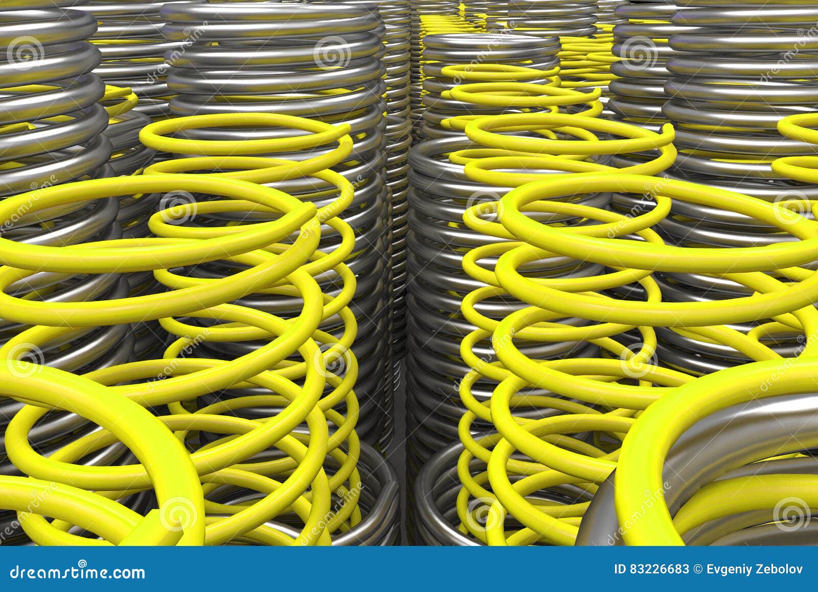 Metal and Plastic Springs and Coils Stock Illustration - Illustration ...