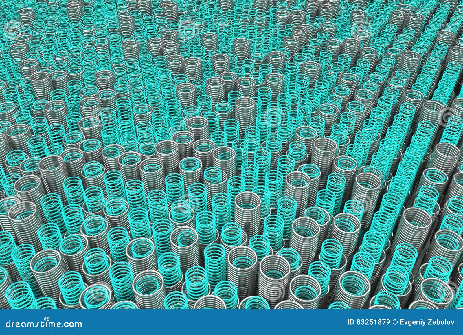 Metal and Plastic Springs and Coils Stock Illustration - Illustration ...
