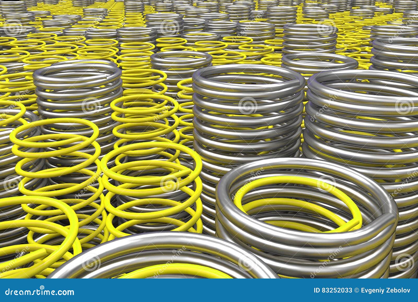 Metal and Plastic Springs and Coils Stock Illustration - Illustration ...