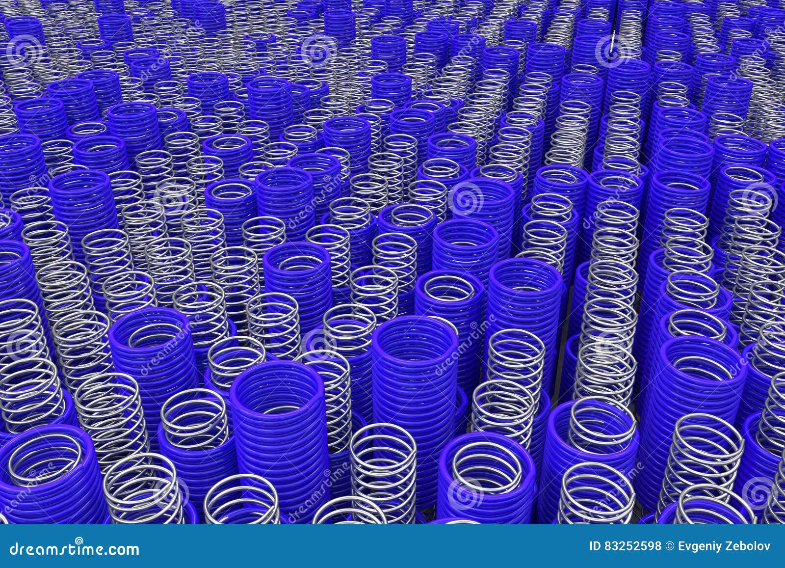 Metal and Plastic Springs and Coils Stock Illustration - Illustration ...