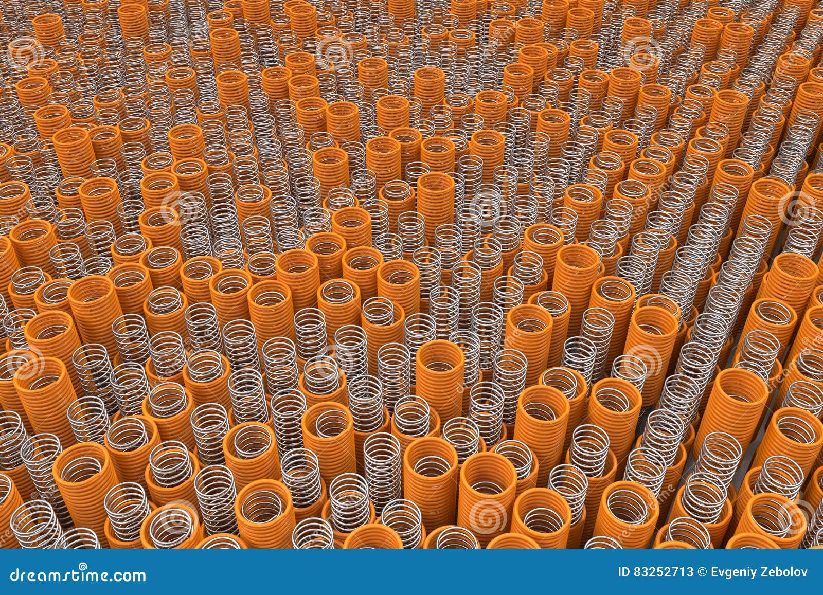 Metal and Plastic Springs and Coils Stock Illustration - Illustration ...