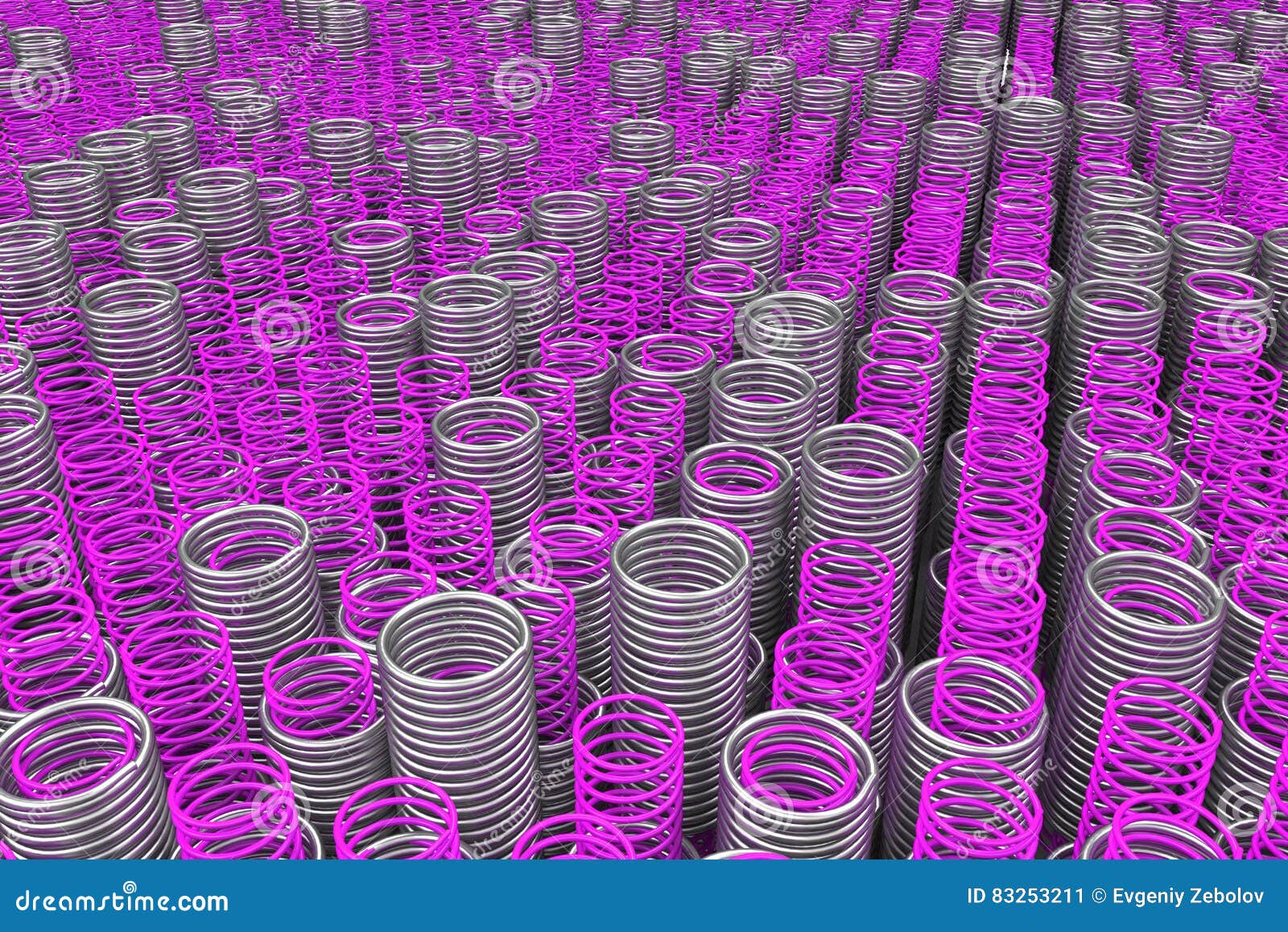 Metal and Plastic Springs and Coils Stock Illustration - Illustration ...