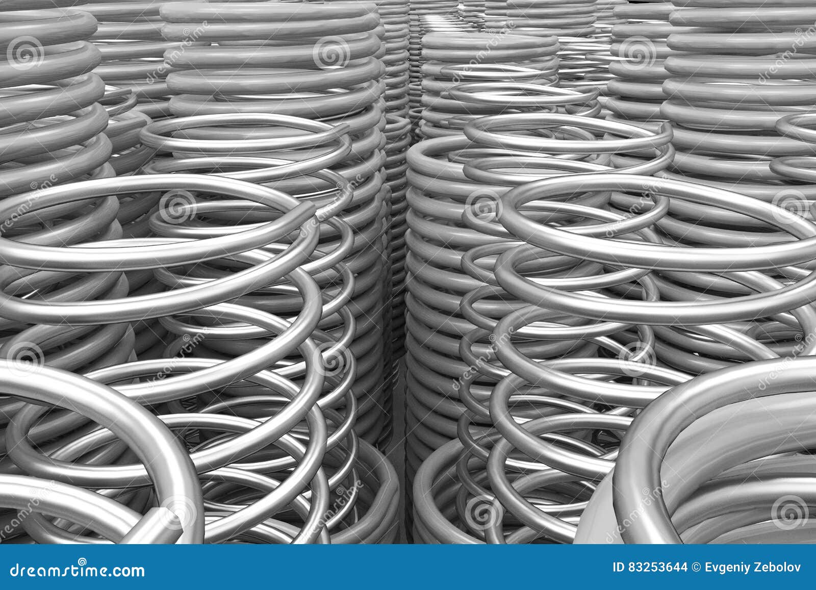 Metal and Plastic Springs and Coils Stock Illustration - Illustration ...