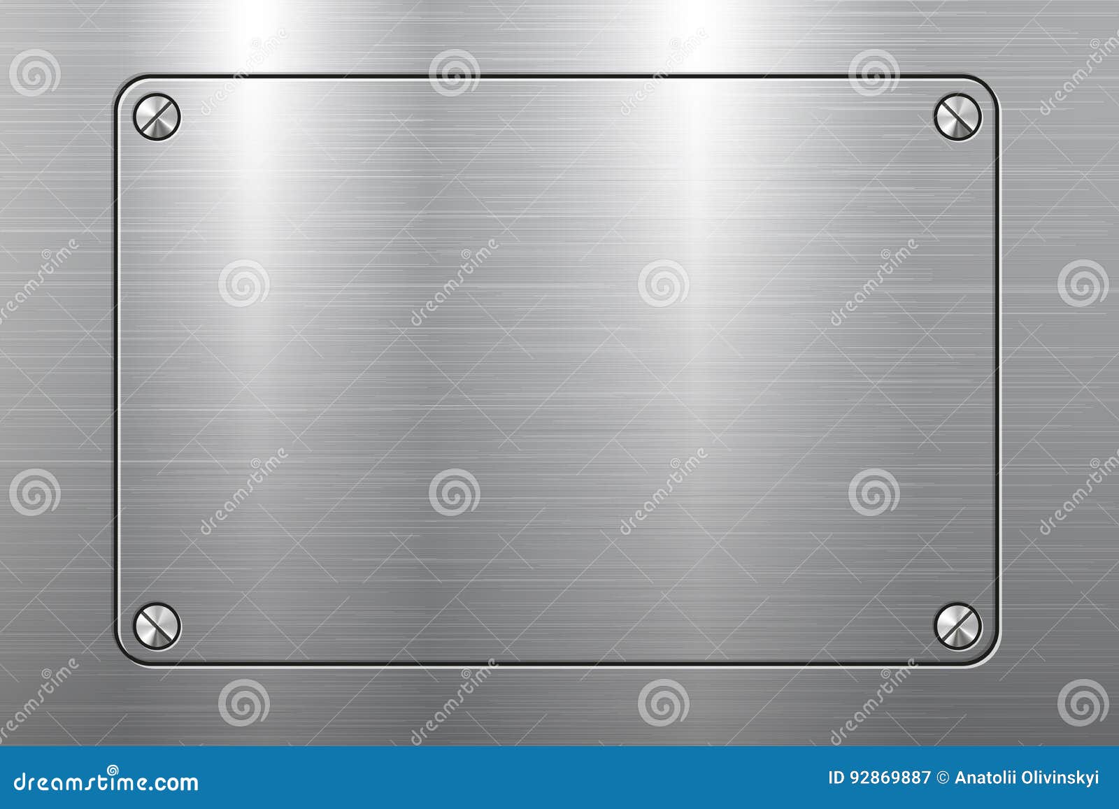Metal plate background stock vector. Illustration of abstract - 92869887