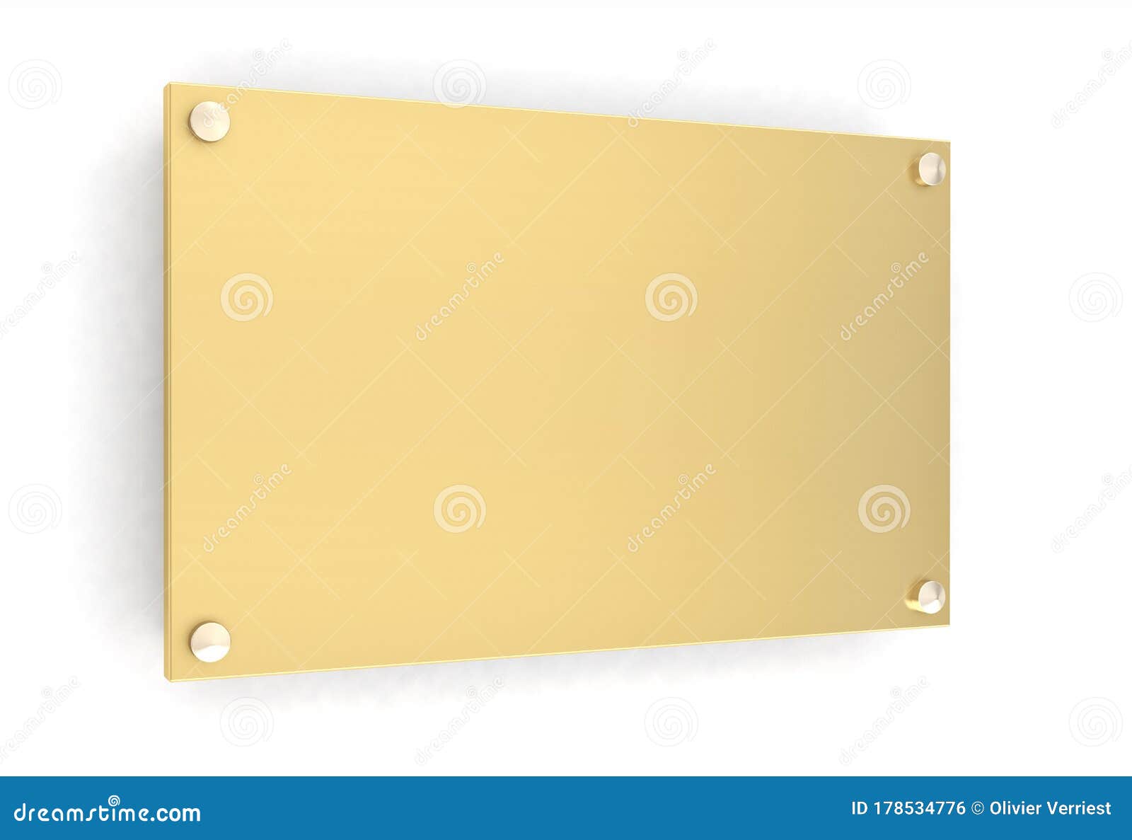Metal Plate Blank Wall Sign Signboard Template Stock Illustration ...