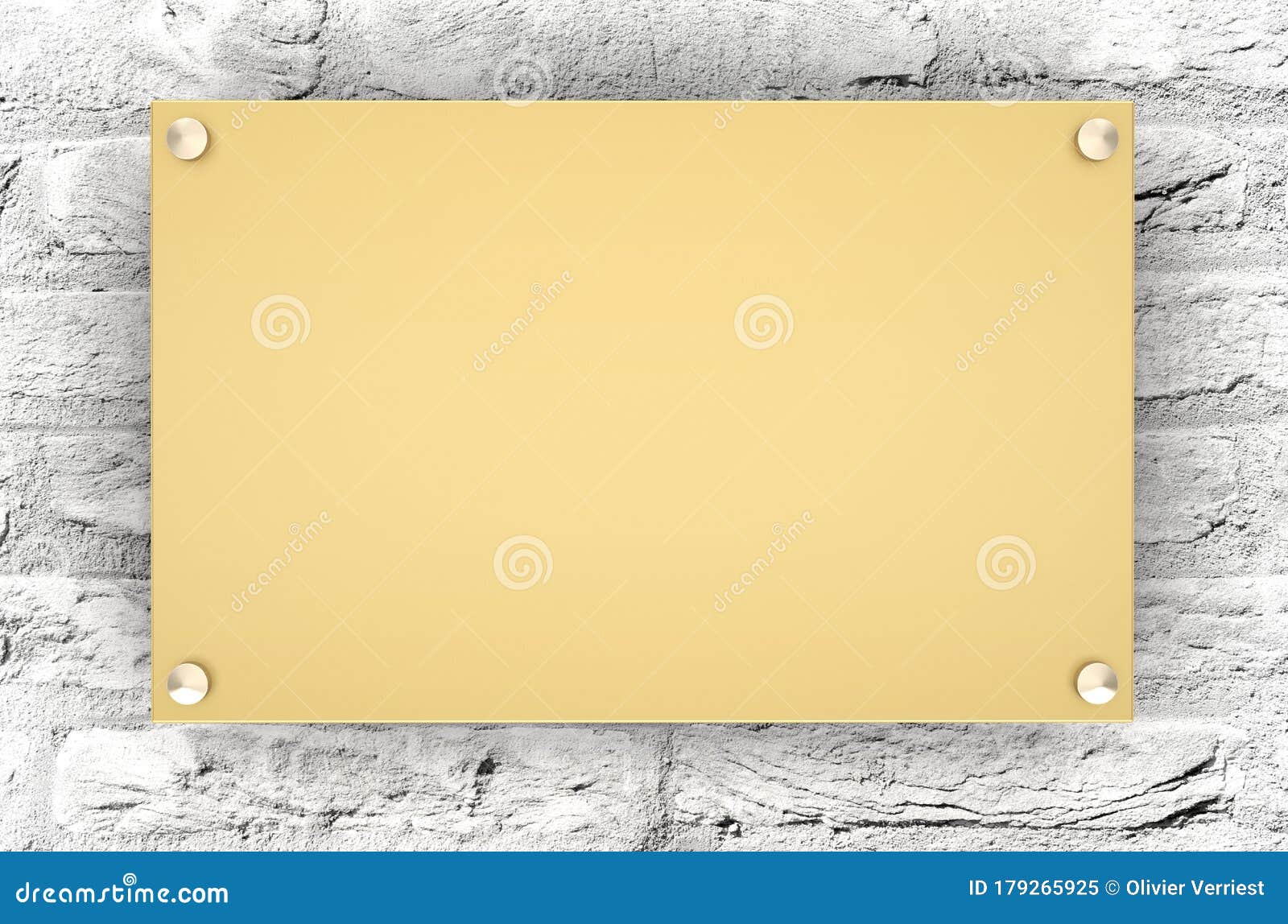 Metal Plate Blank Wall Sign Signboard Template Stock Illustration ...